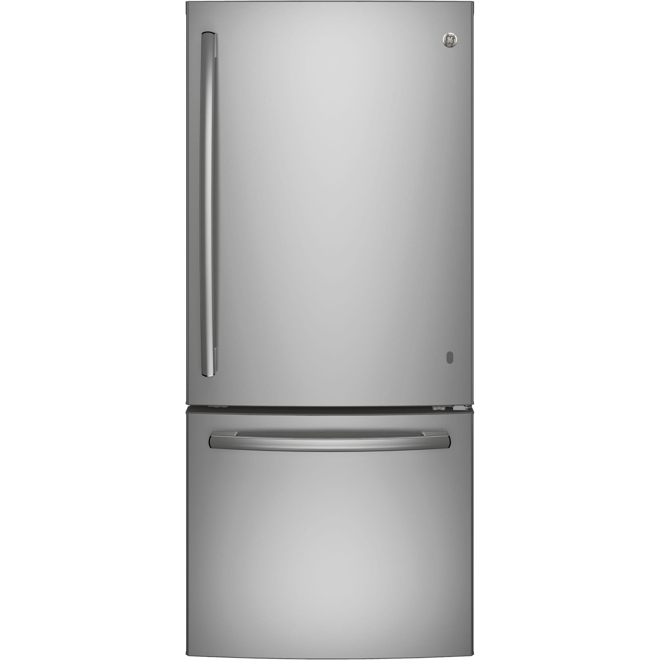 GDE21DYRKFS GE 20.9 cu. ft. Bottom Mount Refrigerator with LED Lighting ...