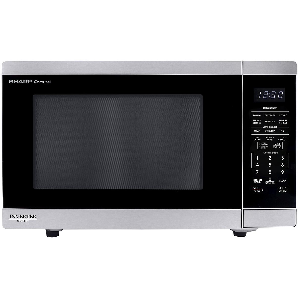 SMC1664KSC Sharp 21.8-inch, 1.6 cu. ft. Countertop Microwave Oven ...