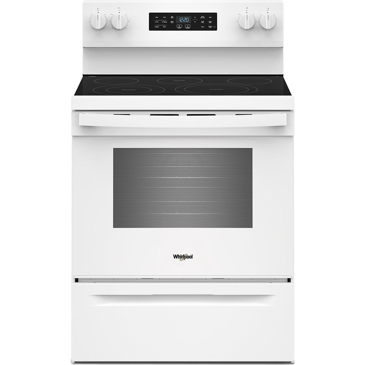 YWFES5730SW Whirlpool 30-inch Electric Range with Air Cooking ...